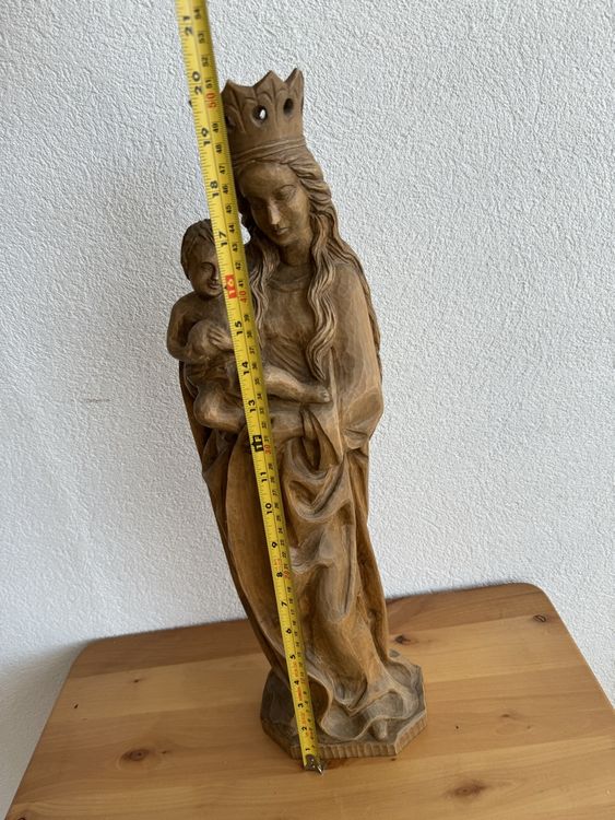Maria Mutter Gottes mit Jesus Kind, Madonna aus Holz 50 cm (Gebraucht ...