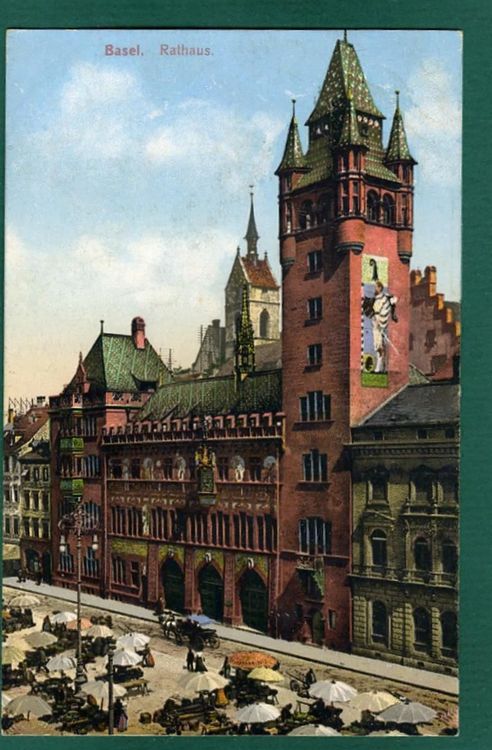 Basel, Rathaus, um 1920 (Gebraucht) in Sargans für CHF 1 – mit Lieferung auf Ricardo kaufen