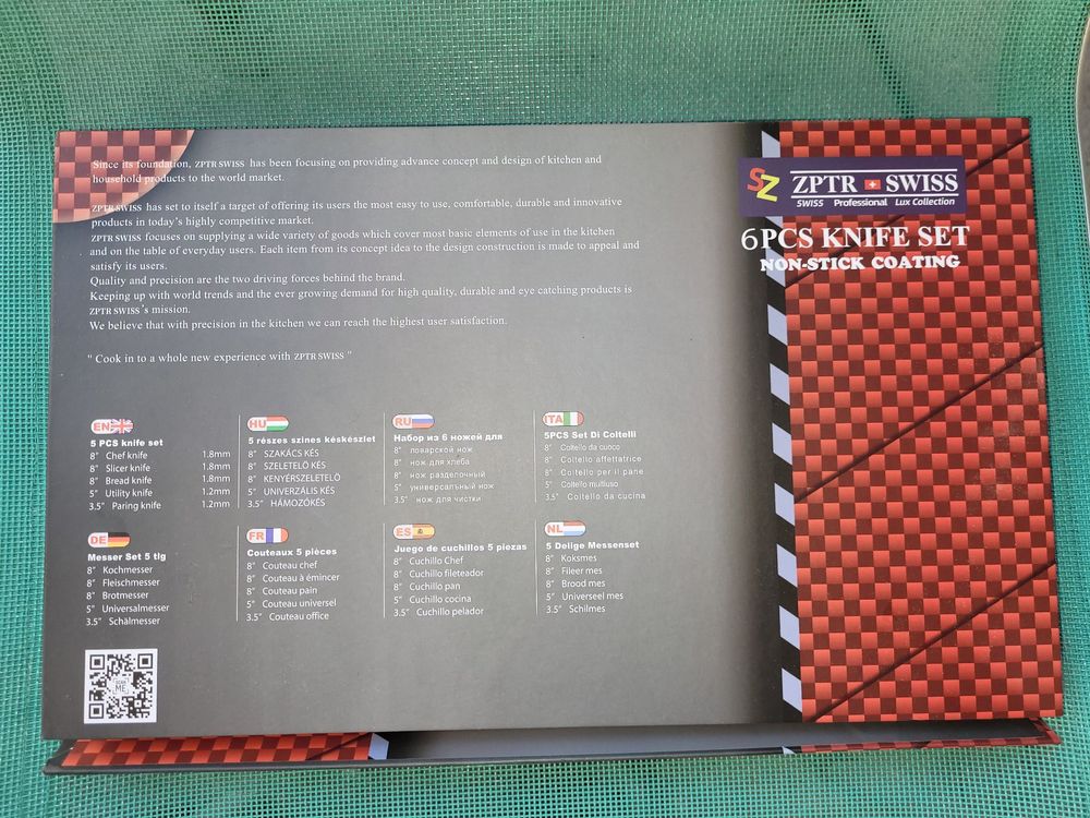 Küchenmesser-Set 6 Teilig /ZPTR SWISS Antihaftbeschichtung (Neu und ...