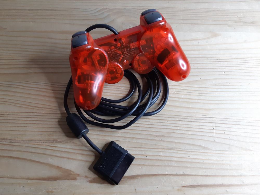 Original Sony PS2 Dualshock 2 Controller ROT transparent (Gebraucht) in ...