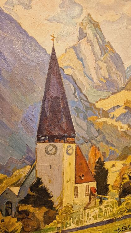 Ölgemälde Kirche Landschaft, Saanen, signiert (Gebraucht) in BERN für CHF 89 – mit Lieferung auf ...