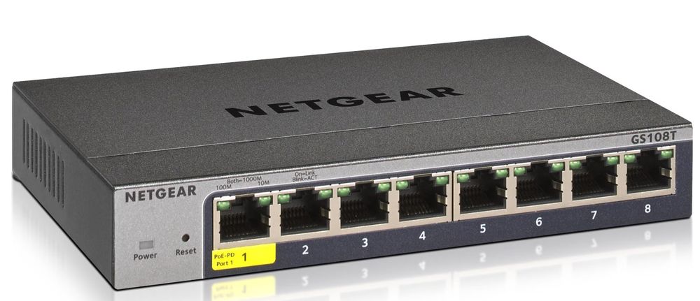 Netgear GS108Tv2 Gigabit-Switch 8 Port (1xPoE) | Kaufen auf Ricardo