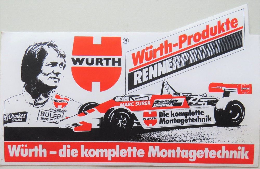 Sticker Würth Surer Formel 2 (Neu (gemäss Beschreibung)) in Ettingen ...