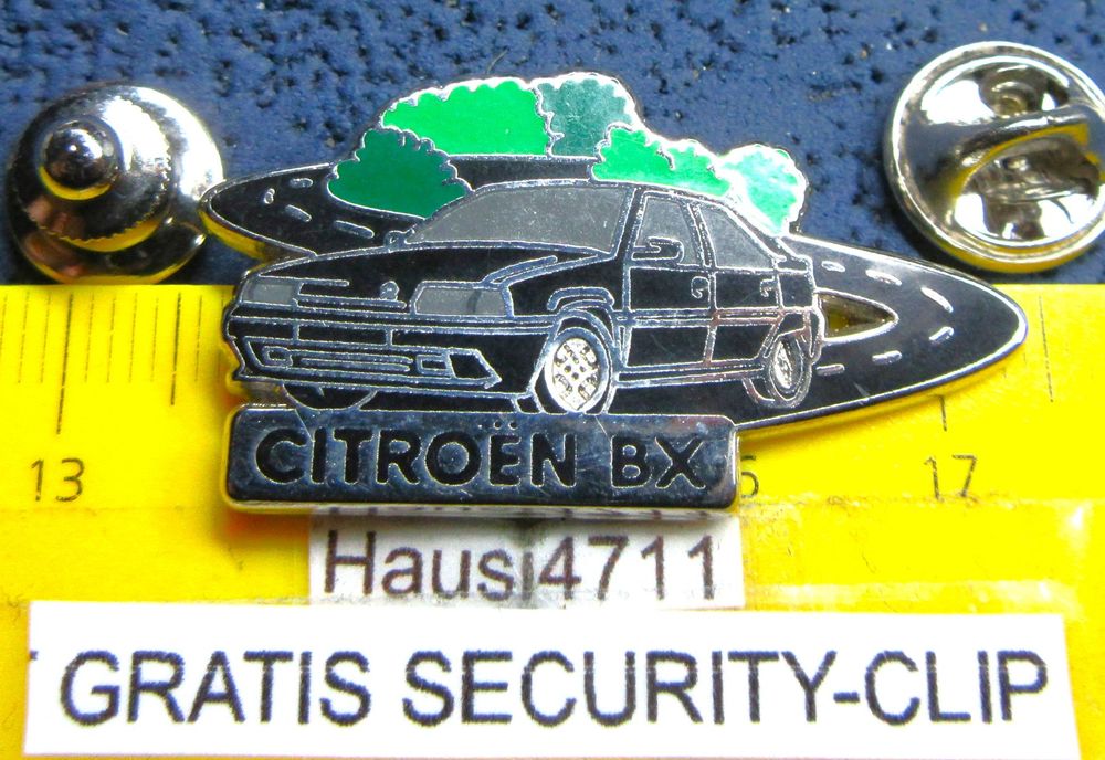 CITROEN BX SCHWARZ AUTO PIN ENAMEL MIT SECURITY-CLIP SILBRI (Gebraucht ...