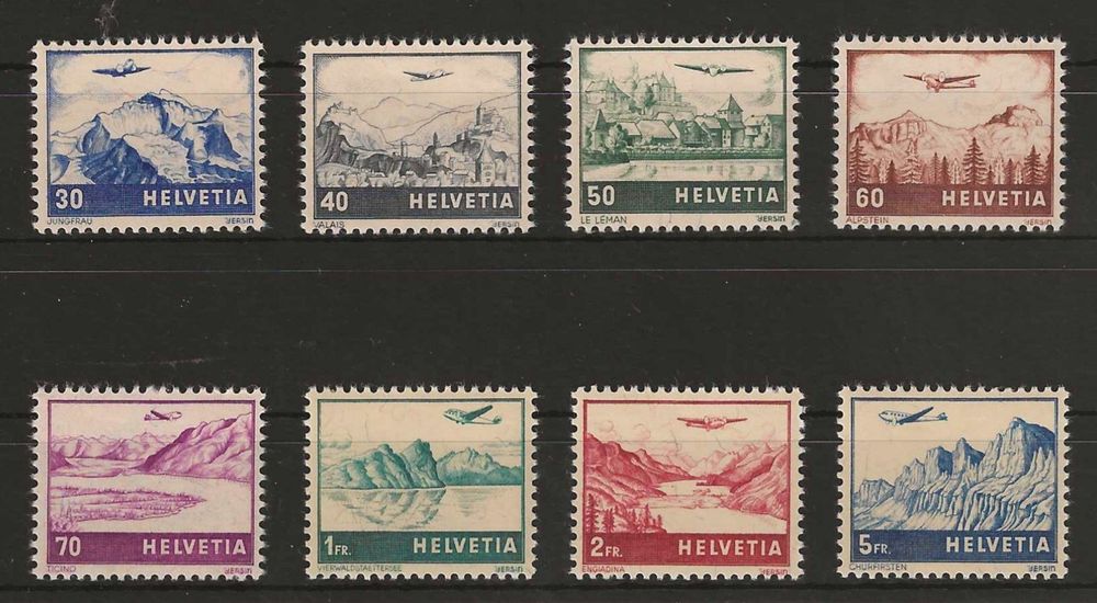 1941 : Flugpost Serie F27 - F34 postfrisch ** | Kaufen auf Ricardo