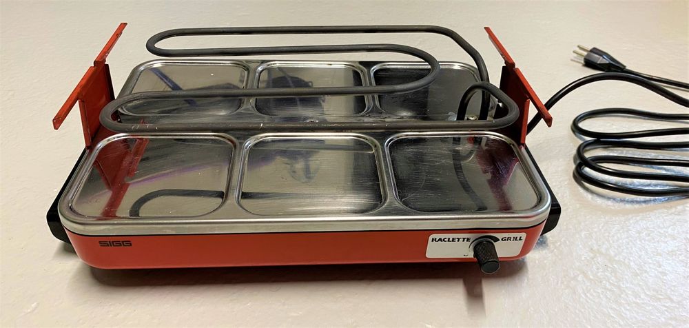 vintage Raclette ofen SIGG, 1978 SWISS Made - 6 Pfännli, TOP | Kaufen ...