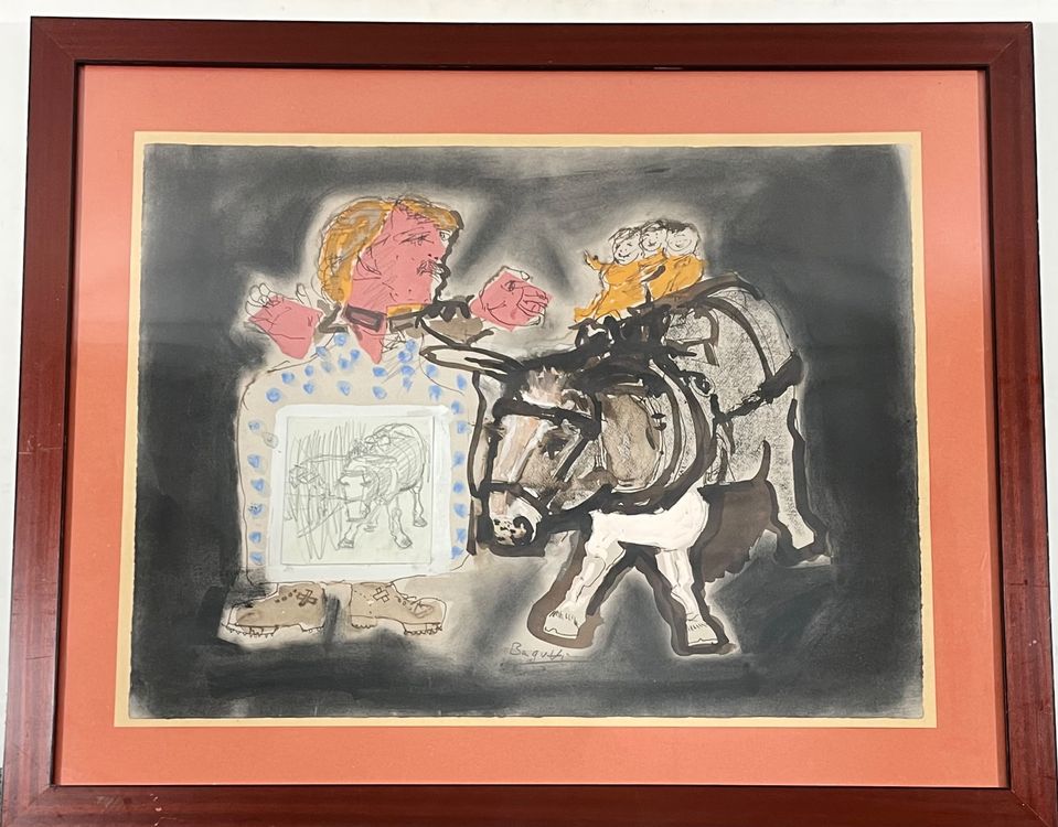 Grosse Interessante Mischtechnik Collage unleserlich Sign (Gebraucht) in Root für CHF 5 – mit ...