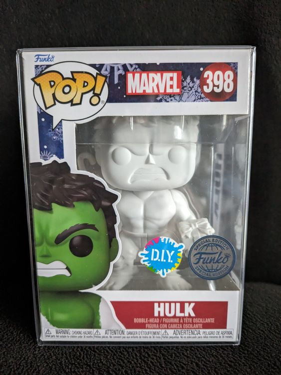Funko Pop! Marvel - The Hulk DIY #398 + Protektor (Neu und ...