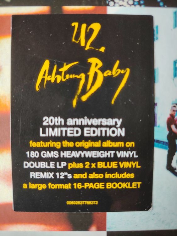 U2 - Achtung Baby - 20th Anniversary Vinyl Limited Edition (Neu (gemäss ...