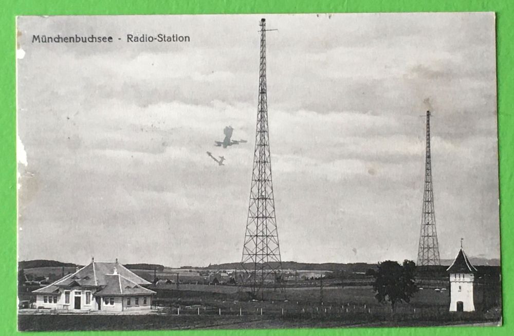 Antike AK Münchenbuchsee, Radiostation, gelaufen 1924 (Gebraucht) in ...