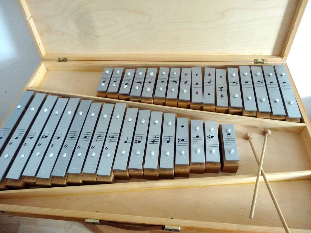 XYLOPHON IN ORIGINAL HOLZ KOFFER MARKE STUDIO WEST.-GARMANY | Kaufen ...