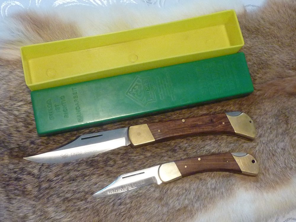 2 St. PUMAMESSER TRAIL BOSS +DEER HUNTER Jagd Taschenmesser (Gebraucht ...
