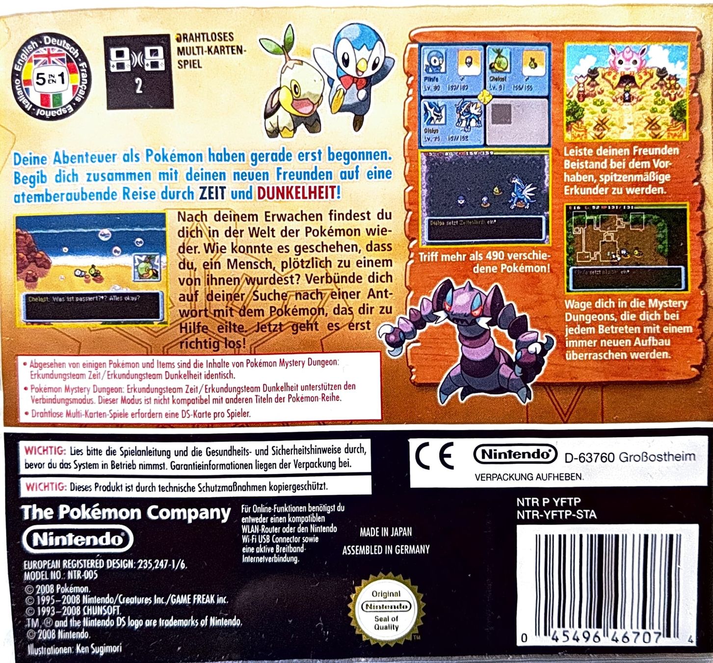 Nintendo DS - Pokémon Mystery Dungeon: Explorers of Time (Gebraucht) in ...