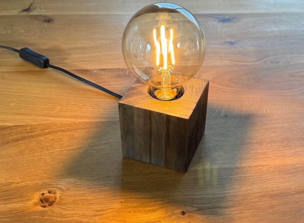 Schone Tischlampe Vintage Holz Bilder