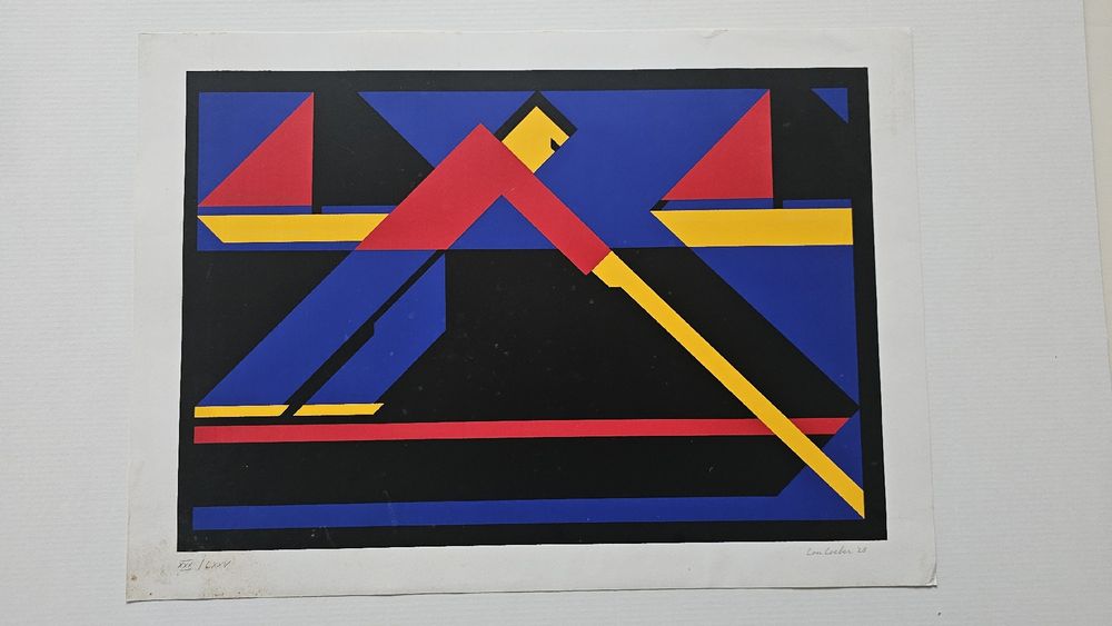 Louise Loeber serigrafie 1928 Boote, 49x35cm sig. nr. (Gebraucht) in ...