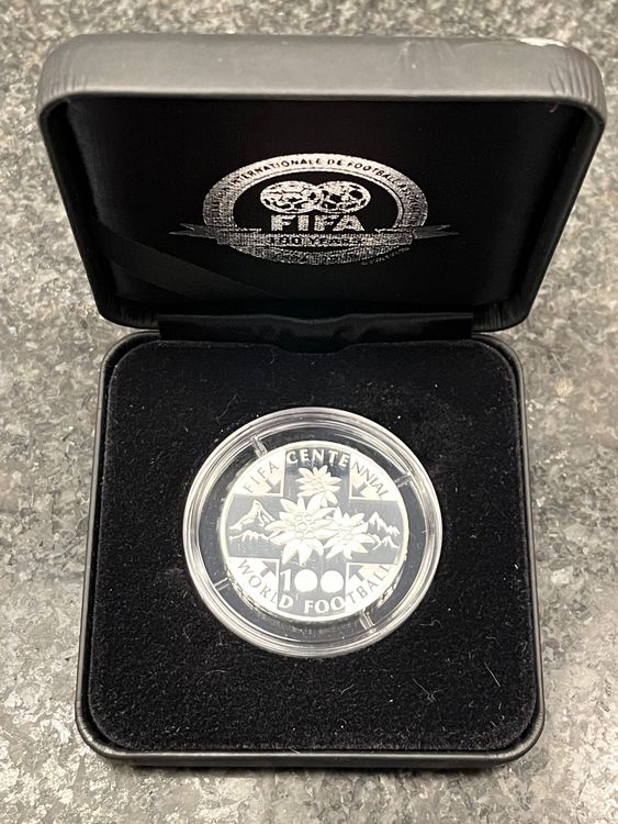 Gedenkmünze FIFA 100 Jahre - Fr. 20, PP, Silber, 2004 (Gebraucht) in Zürich für CHF 163.9 – mit ...