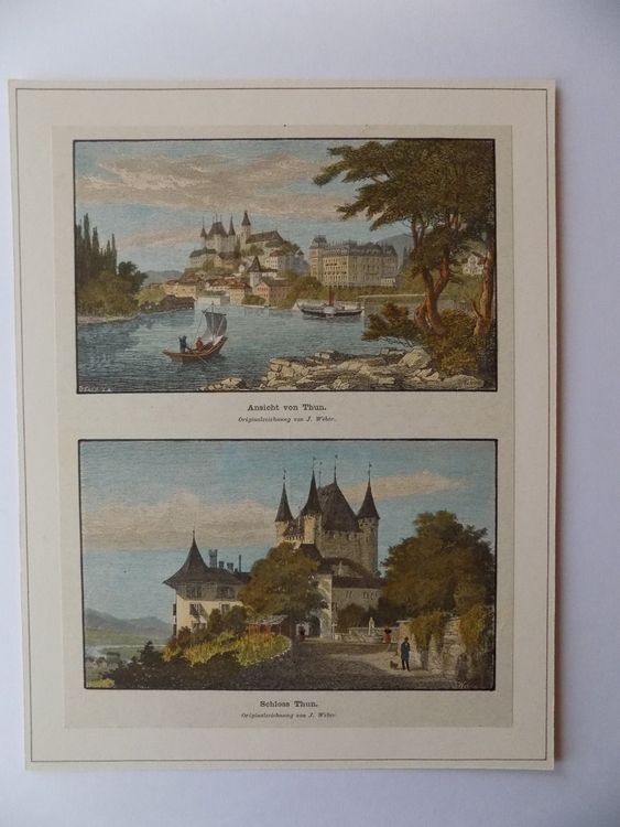 Ansicht von Thun und Schloss Thun von J. Weber (Gebraucht) in Risch für ...