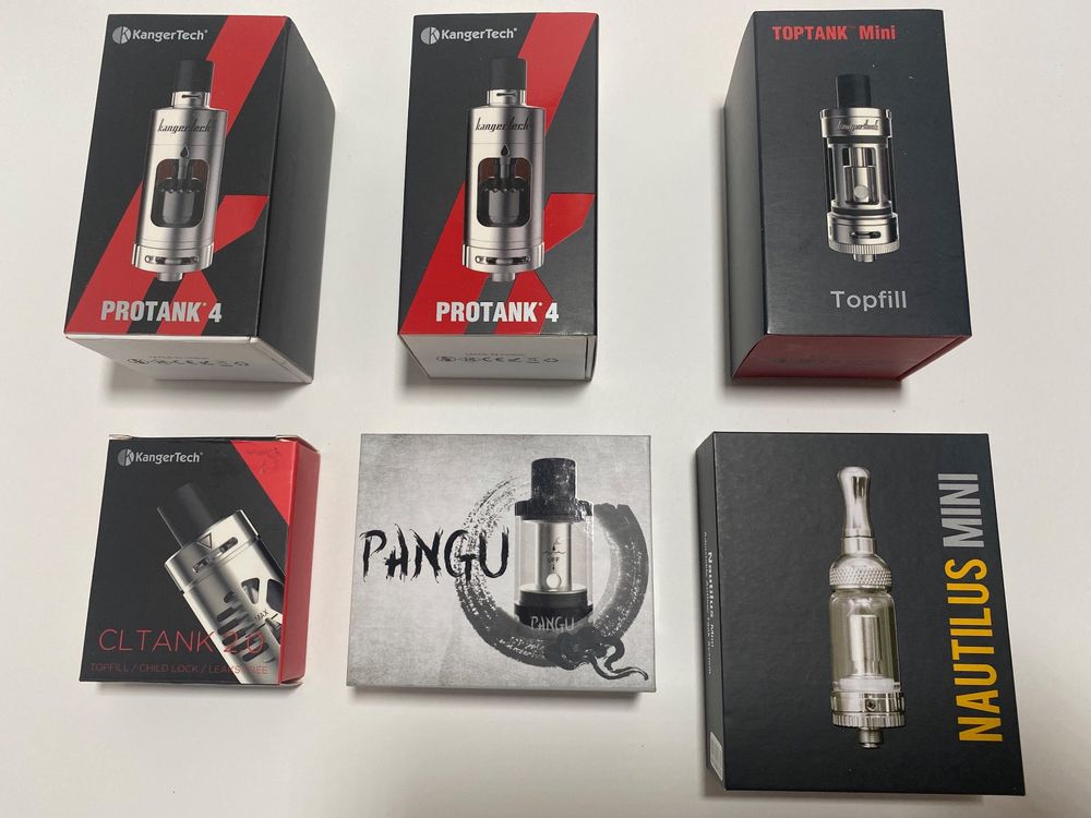 Vape Lot de 6 Tank / Clearomiseurs (Kangertech, Aspire) (Gebraucht) in ...