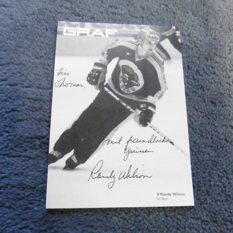 Autogramm-Foto,1982,Eishockey, Randy Wilson,SC Bern,Stadion (Gebraucht ...