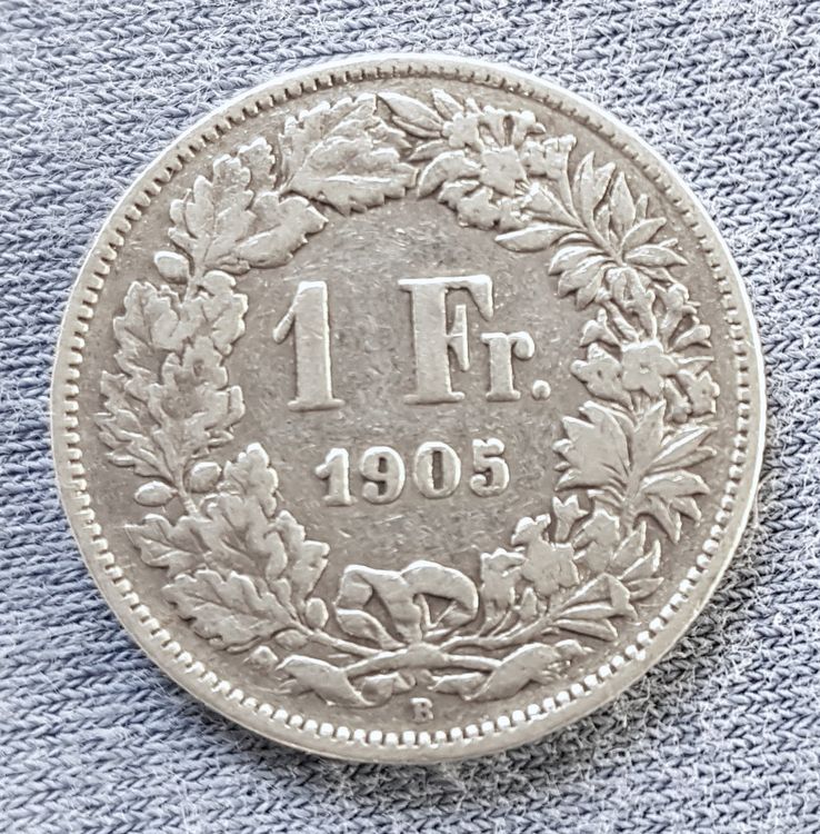1 Franken 1905 uralte sehr rare Silbermünze ab nur 1 Fr !!! (Gebraucht) in Camignolo für CHF 3 ...
