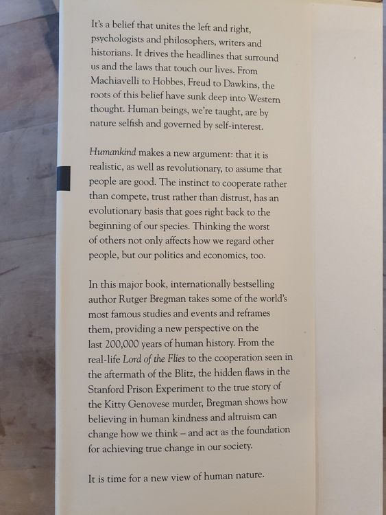 Human Kind - A Hopeful History Rutger Bergman Bloomsbury (Gebraucht) in ...