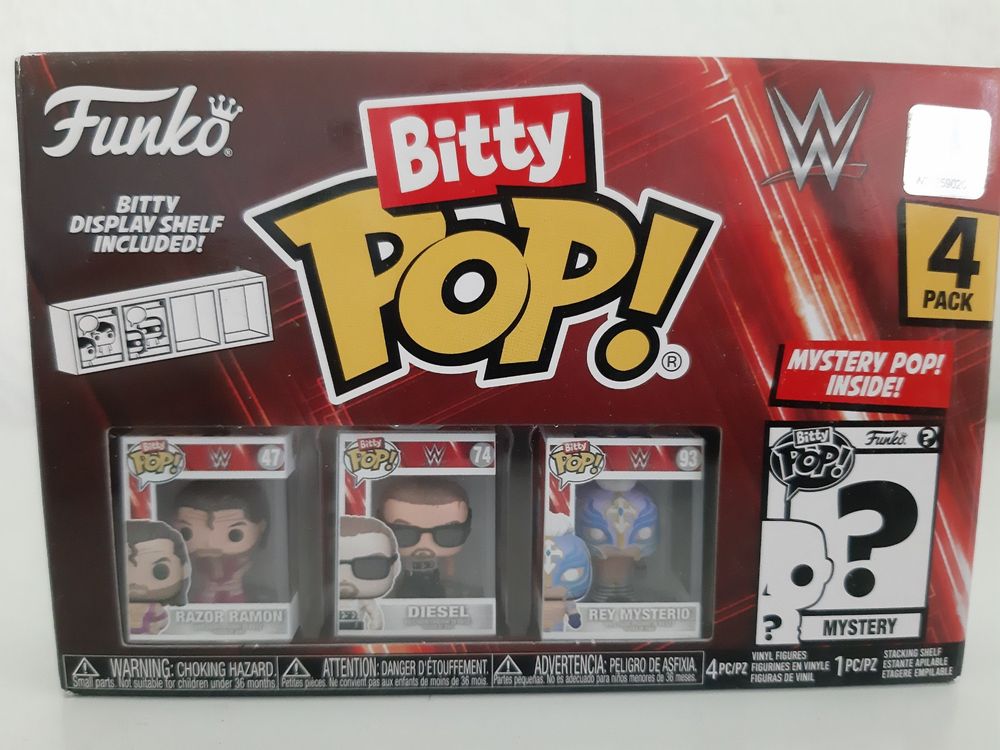 WWE Bitty Funko Pop 4 Mini Figuren,Ramon,Diesel,Rey Mysterio (Neu und ...