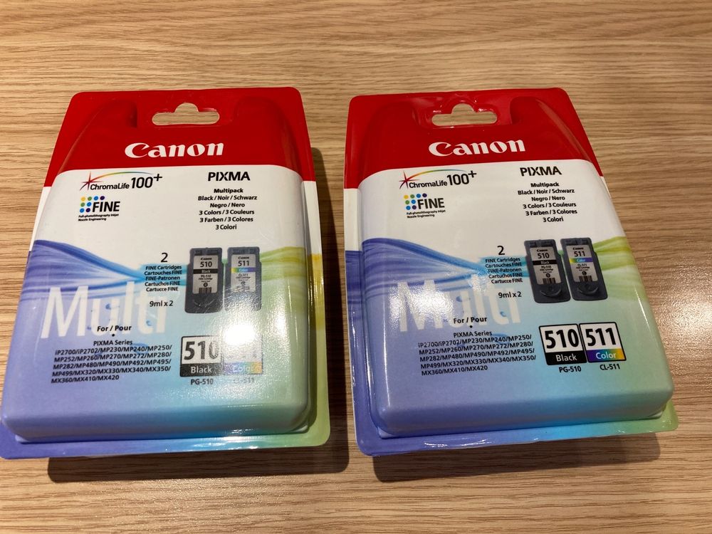 2x Multipack Canon Pixma Multipack 510/511 | Kaufen auf Ricardo