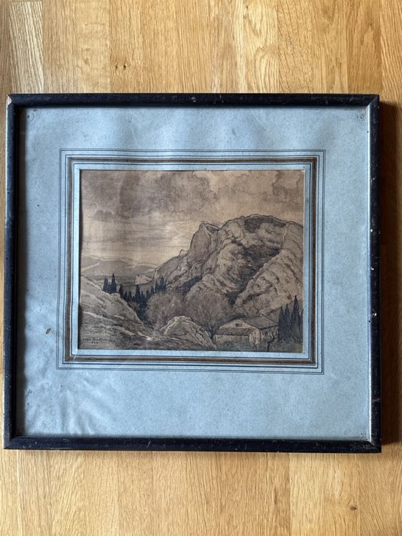 Jean Balthus œuvre originale - montagne et mas - vintage (D'occasion) à ...