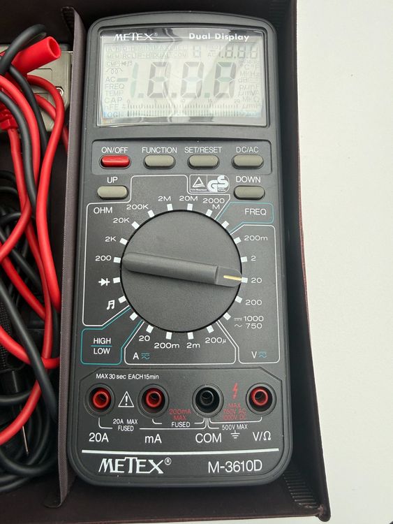 METEX M-3610D, Digital Multimeter, inkl. Messkabel, in Etui (Gebraucht ...