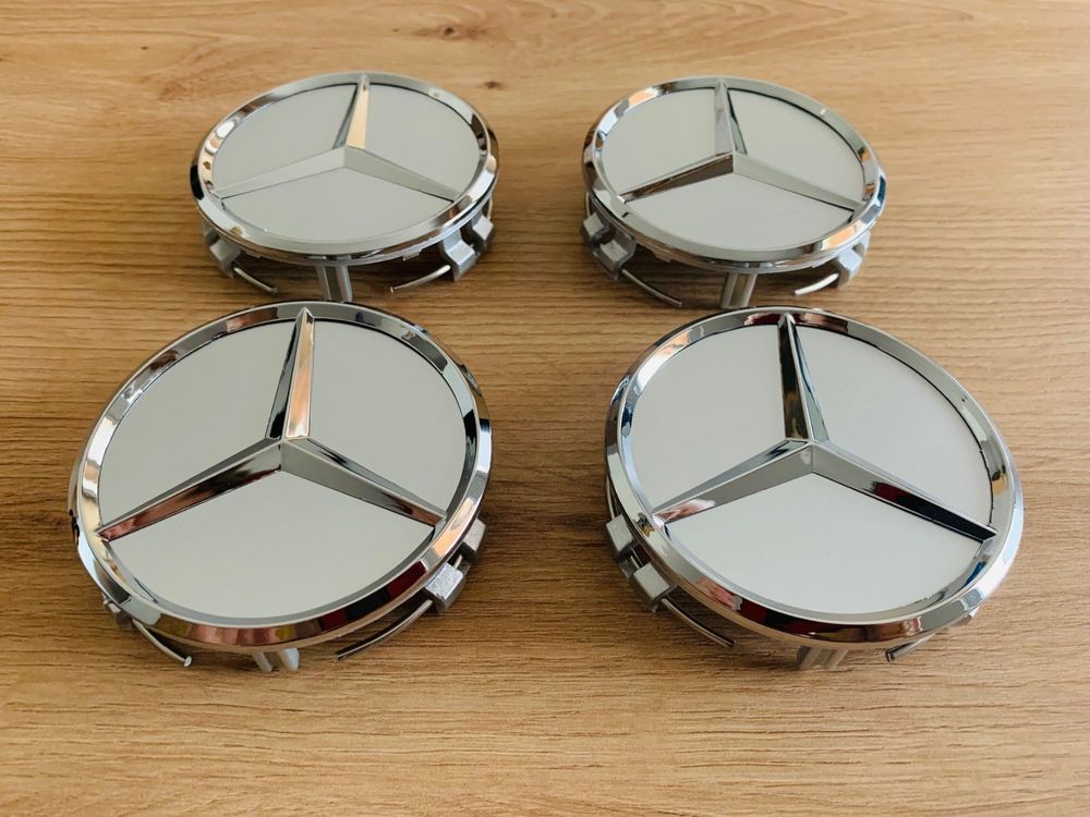 4x MERCEDES-BENZ Nabendeckel Titansilber NEU (Neu und originalverpackt ...
