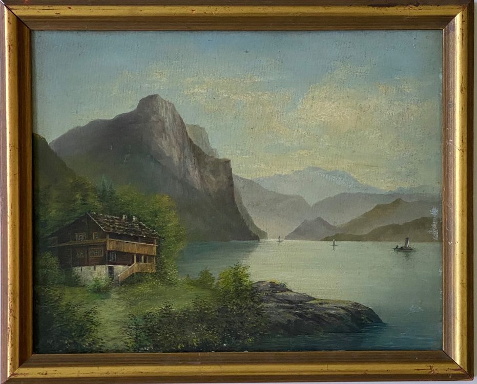 Antike Berglandschaft Gemälde mit schönem Anblick (Gebraucht) in Root für CHF 30 – mit Lieferung ...