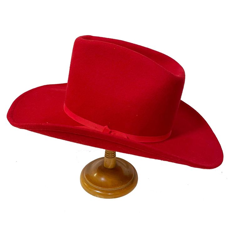 Hut Cowboyhut Westernhut Gr. 56 rot VINTAGE 1980s (Gebraucht) in ...