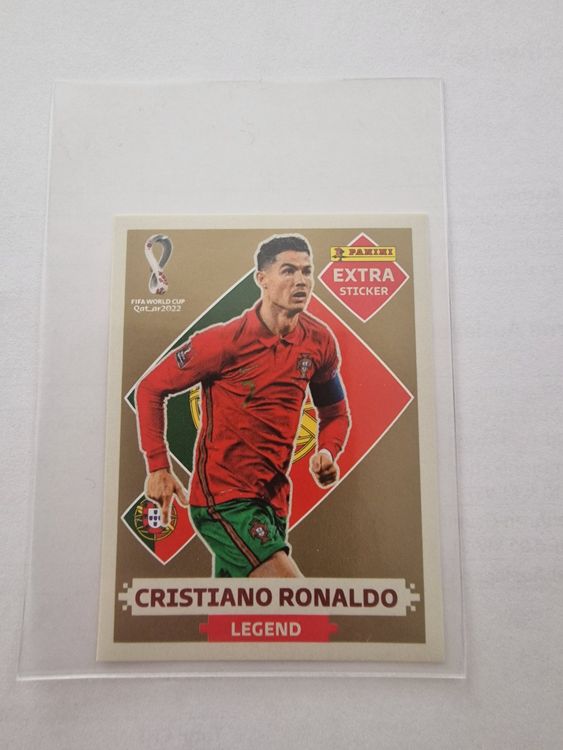 Panini WM 2022 extra sticker Ronaldo Gold (Neu (gemäss Beschreibung ...