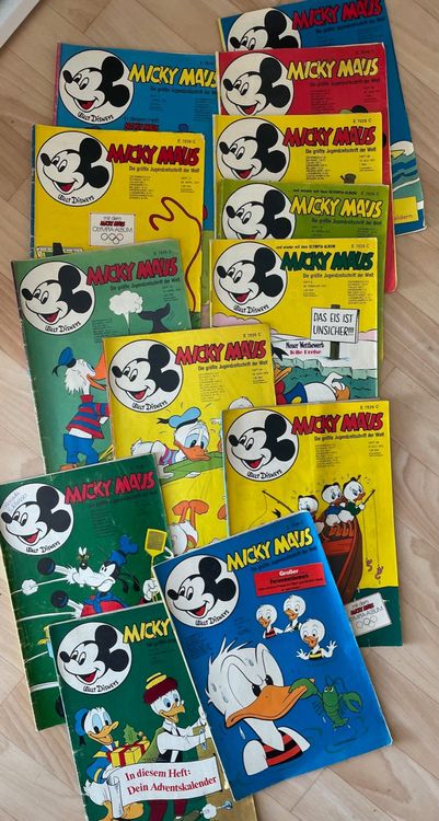 13 Micky Maus Hefte von 1970-1973, sauberer Lesestoff | Kaufen auf Ricardo
