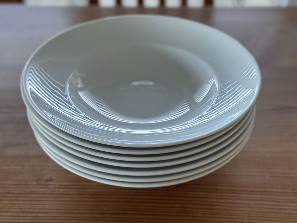 7 Porzellanteller weiss, Teller tief, (Gebraucht) in Lanzenhäusern für ...