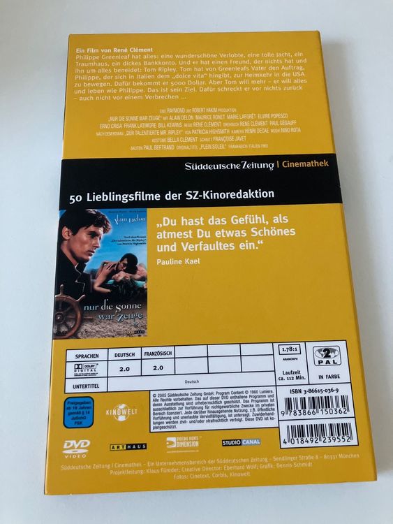 Nur die Sonne war Zeuge - Dvd - Alain Delon (Gebraucht) in Arbon für CHF 5 – mit Lieferung auf ...