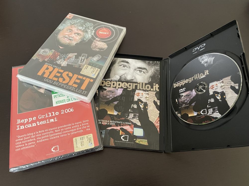 Beppe Grillo, lotto di 3 DVD originali, come nuovi! (Nuovo (secondo la ...