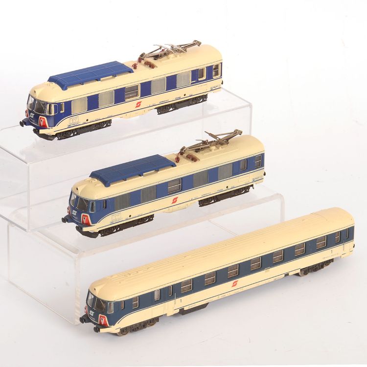 LIMA ÖBB Zug, 2 Triebwagen, Steuer- und Pers.-Wagen, H0, GS (Gebraucht ...