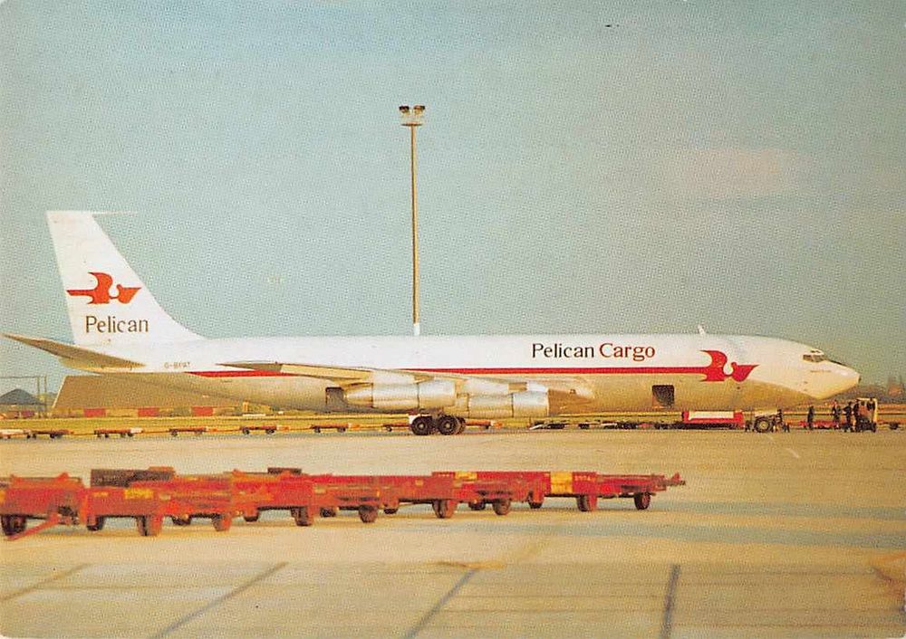 Schöne Ansichtkarte Aviatik BOEING 707 PELICAN CARGO (Gebraucht) in ...