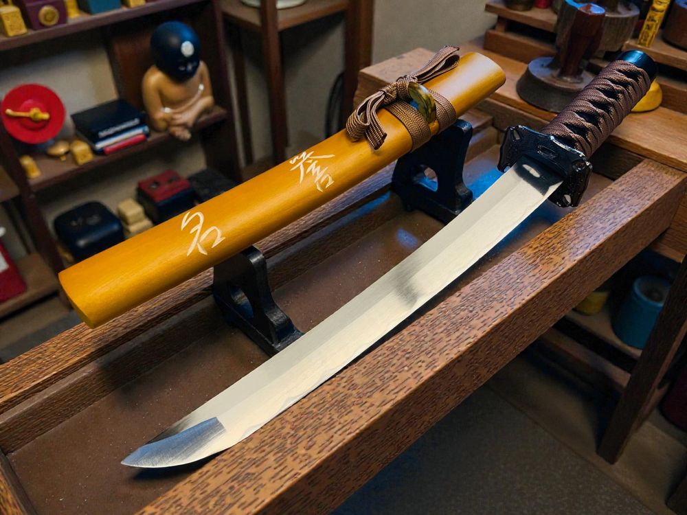 Katana Schwert mit Scheide 50cm Beige-Kadmiumgelb M NEU (Neu und ...