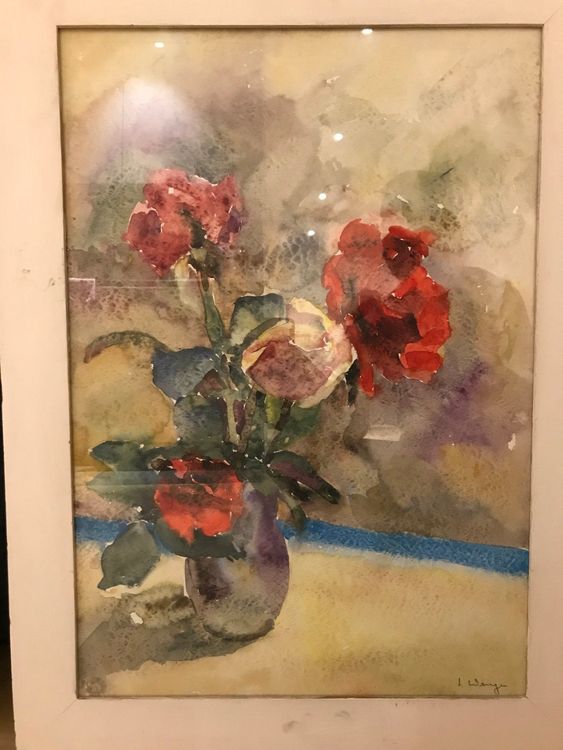 Blumenbild - Aquarell - Signiert - Kunst - 74x54cm (Gebraucht) in Mörschwil für CHF 1 – nur ...