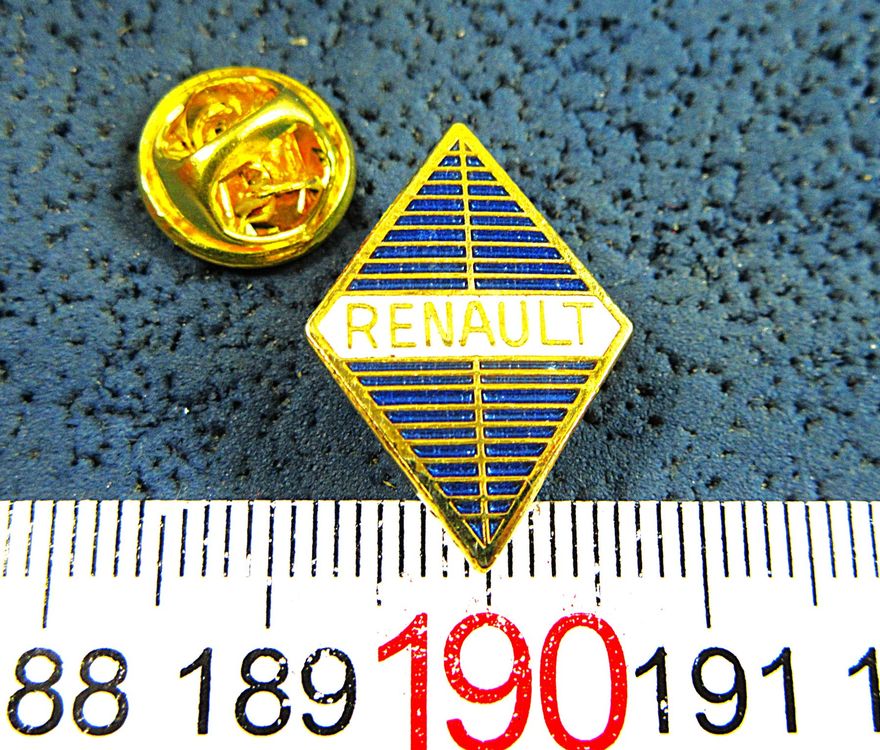 RENAULT AUTO LOGO SCHMUCK-PIN GEPÜRÄGT GOLDIG VINTAGE OLDI (Gebraucht ...