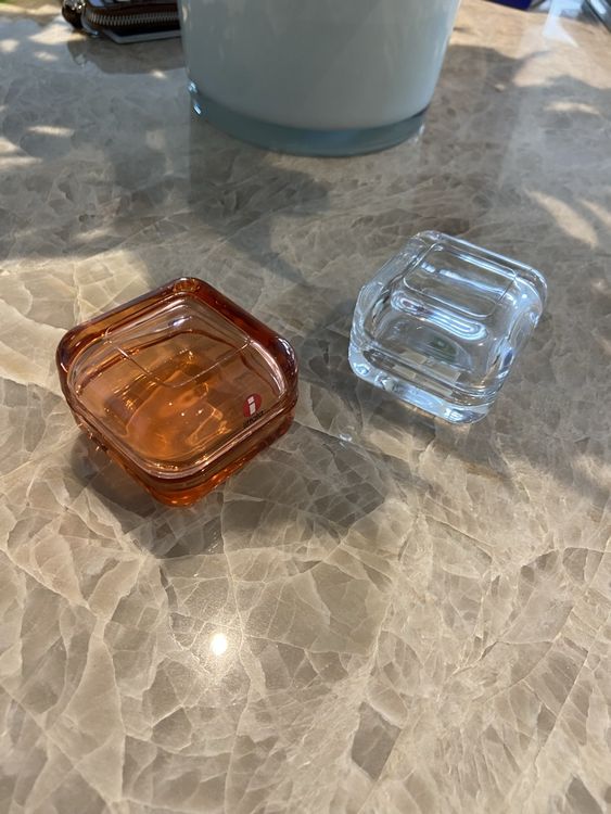 New Set of 2 Iittala Vitriini box, 60x60mm (Neu und originalverpackt ...