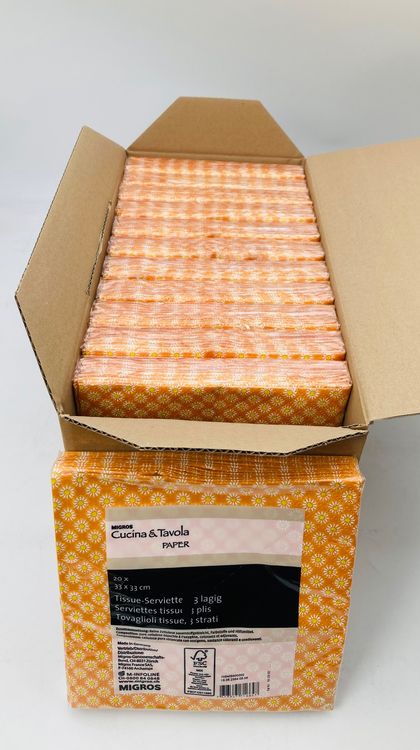 Servietten orange 12 Pack | Kaufen auf Ricardo
