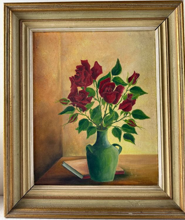 Romantisches Rosen-Stillleben, Oelgemaelde unl. signiert (Gebraucht) in Neuhausen am Rheinfall ...