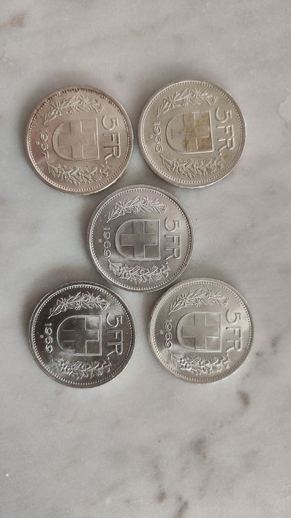 5 Fränkler (1966 bis 1969) - 5 Stk. (Gebraucht) in Kleingurmels für CHF 53 – mit Lieferung auf ...