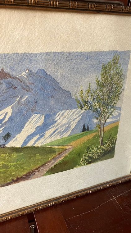 Aquarelle Bex Dents du Midi GENILLARD Aquarell signiert (Gebraucht) in St-Cierges für CHF 82 ...