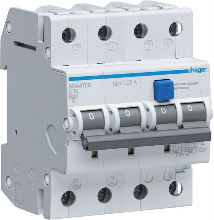 Hager FI/LS 4Pol. 3P+N 20A/30mA (Gebraucht) in Möhlin für CHF 40 – mit ...