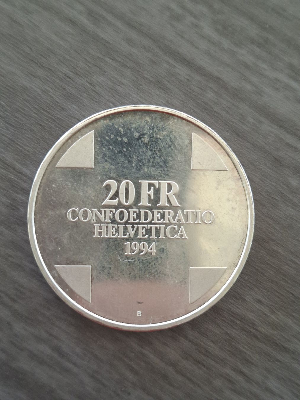 20 Fr Silbermuenze Yeti, CONFOEDERATIO HELVETICA 1994! (Gebraucht) in ...