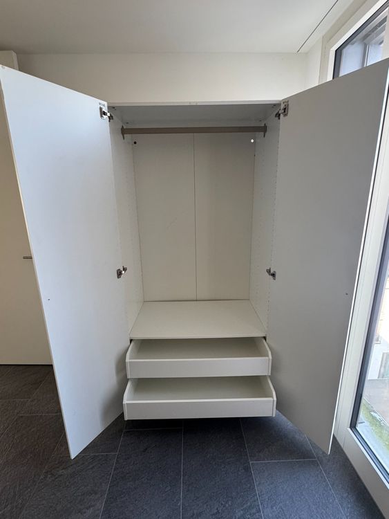 IKEA Cupboard White Clothes Hangers and Two Drawers | Kaufen auf Ricardo